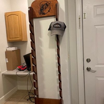 Custom Cap Rack for 20 Caps, Hat Rack, Carved Cap Rack, Personalize Cap ...