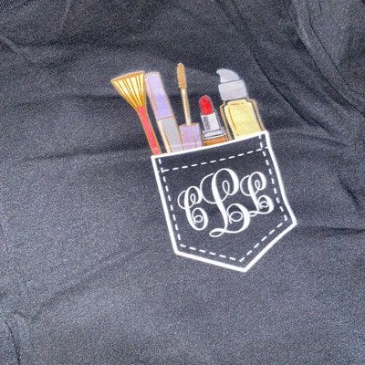Custom Monogram Makeup Shirt, Personalized Makeup Shirt, Monogrammed ...