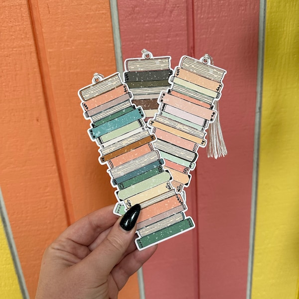 Bookmark Book Tracker, Book Stack, Double Sided, High Quality, Thick ...