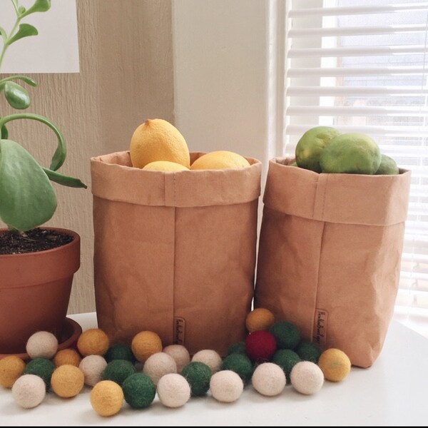 Washable Paper Basket JUMBO Washable Paper Plant Holder Laundry Basket ...