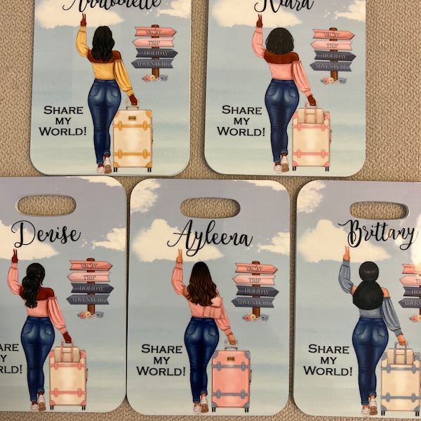 Best Friends Tag, Personalized Vacation Tag, Travel Bag Tag, Backpack ...