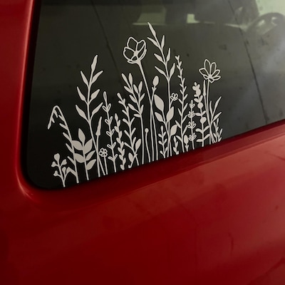 Daisy Wildflower Decal, Boho Car Decal, Flower Car Decal, Plant Lover ...