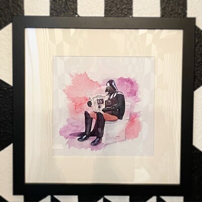 Spa Wars BATHROOM Art VADER on Toilet Spa Wars Bathroom - Etsy