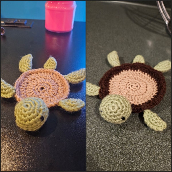 Crochet Turtle Coaster PDF PATTERN - Etsy