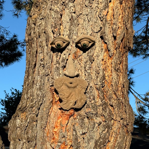 Concrete Tree Face Garden Decor: Whistlin' Pete, Handcrafted USA - Etsy