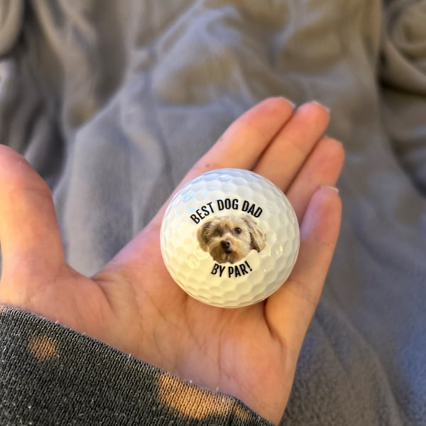 Custom Golf Balls, Dad Golf Ball, Dog Face Golf Balls, Custom Dog Gift ...