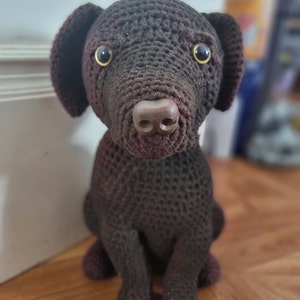 Labrador Retriever Crochet Pattern, Chocolate Crochet Labrador Pattern ...