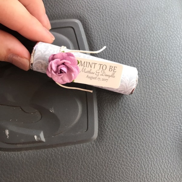 Set of 70 Favors, Decorated Mints With Personalized Tag - Etsy