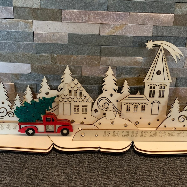 Advent Calendar Christmas Truck SVG Laser Cut Files for Glowforge ...