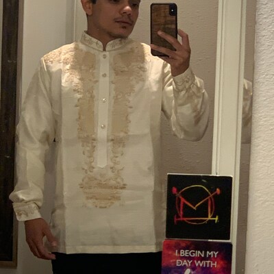 BARONG TAGALOG ARMAN1 Style With Inner Lining Filipino National Costume ...