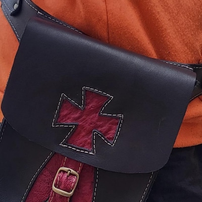 Medieval Crossbody Bag Leather Pattern PDF Belt Bag Digital Template - Etsy