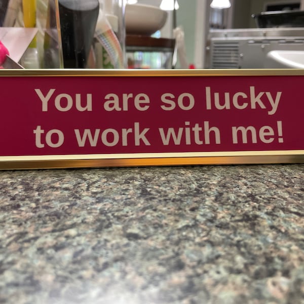Custom Engraved Desk Name Plate: Funny Office Gift - Etsy