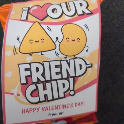 Valentine Chip Bag Tag Printable, Kids Valentines Cards for School ...