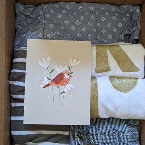 Bright Floral Print Cards Groovy Cards Blank Greeting Card Note Card ...