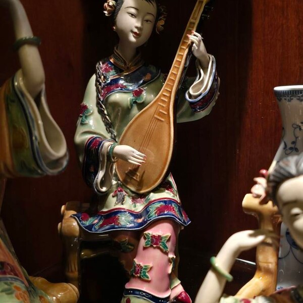 Vintage Chinese Liling Bone China Teacup and Saucer Set (2) With Flora ...