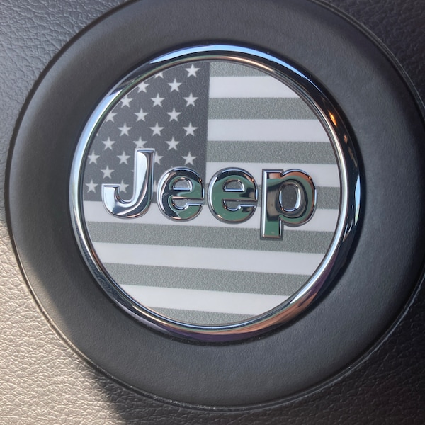 American Flag Jeep Steering Wheel Circle Sticker Decal, Wrangler JK, TJ ...