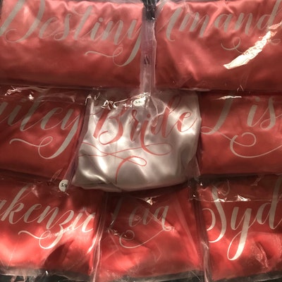 Bridal Robe Group Package Custom Robes Wedding Day Robe Glitter Bridal ...