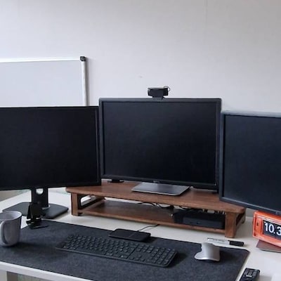 Solid Oak Monitor Stand Custom Size / Shelf / Raiser/ Home - Etsy