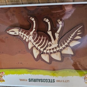 Dinosaur Fossil Puzzle for Kids Matching Game Printable Dino Skeleton ...