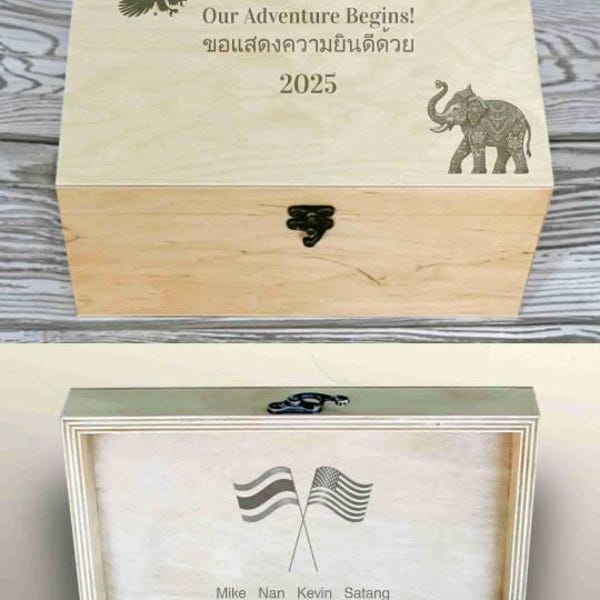 Custom Quote Wooden Box, Custom Poem on Box, Memory Box, Engraved Quote ...