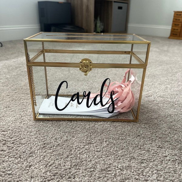 Cards Decal - Wedding Card Box Decal - Decal Only - Wedding Decal ...