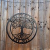 Metal Tree of Life Metal Door Hanger, Tree of Life Metal Wall Art ...