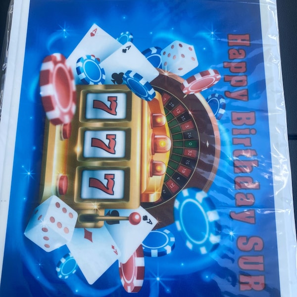 Casino Gambling Roulette Big Lucky Slot Machine - Edible Cake or ...