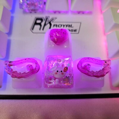 Holographic Star Glitter Keycaps OEM R1 Cherry MX Switches Mechanical ...