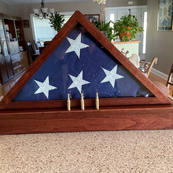 Memorial Flag Display Case With Shell Casing Holes - Etsy