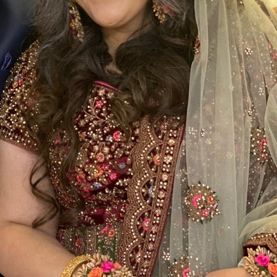 Indian Asian Pakistani Maroon Bridal Party Bangle Set, Churiya Chudi ...