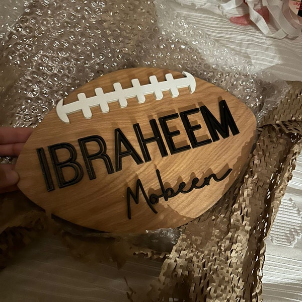 Football Nursery Name Sign| Nursery Sign| Football Themed Nursery ...