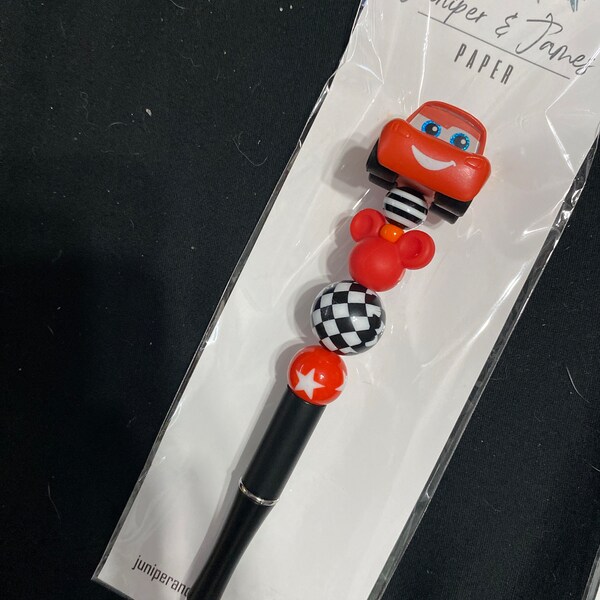 Cars Inspired Autograph Pen, Beaded Ballpoint Pen With Disney Pixar ...