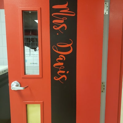 Teacher Name, Teacher Decal, Classroom Decor, Vinyl Wall Decal ...