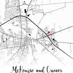 Where We Met Map Anniversary Engagement Gift Where It All - Etsy