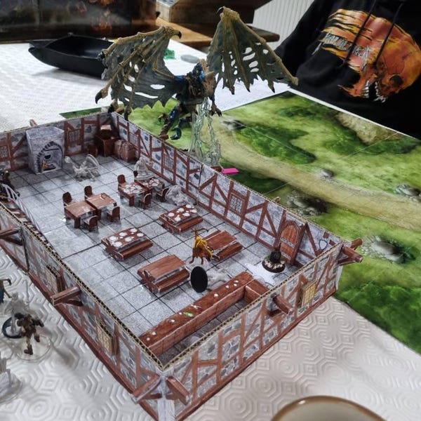 Tavern/inn 3D Paper Model Templates, Full Set for Dungeons and Dragons ...