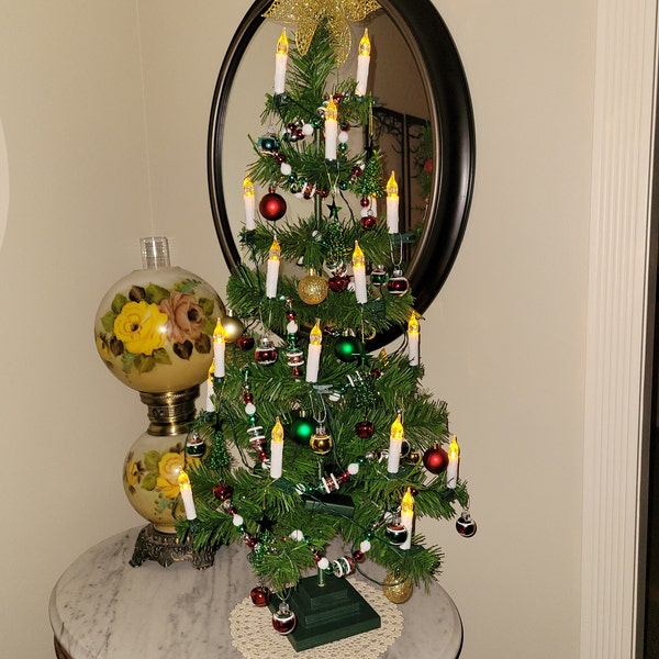 18 Silver Tinsel Christmas Tree Table-top Centerpiece Tree 18 Retro ...