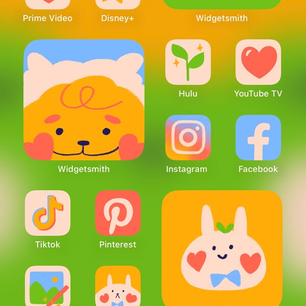Cute Animals App Icon Set (ios 18 & Android) - Etsy