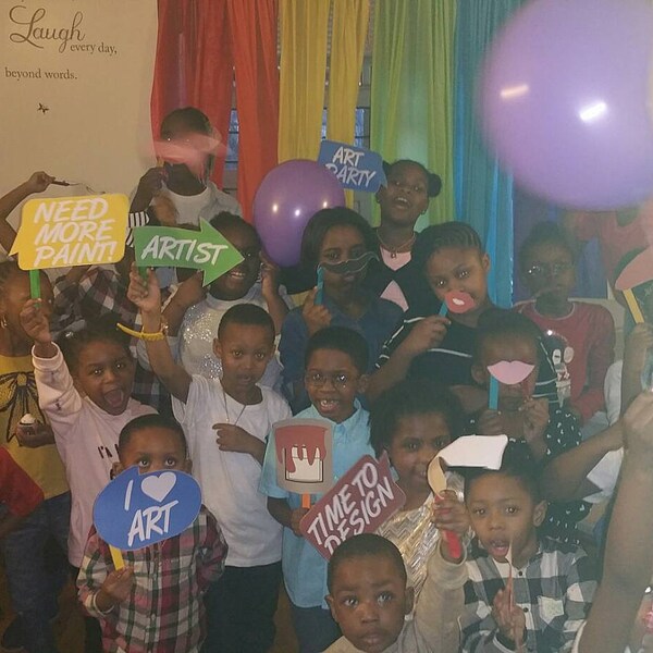 35 Art Party Photobooth Props, Arty Party Photo Booth Prop, Diy Paint ...