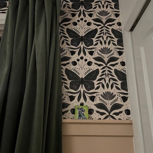 Bugs Beetles Insect Wallpaper, Dark Bold Floral Wallpaper, Art Nouveau ...