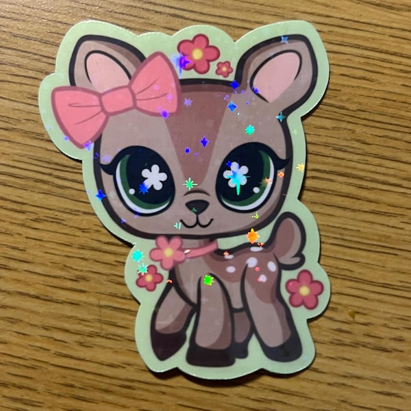 LPS Holographic Sticker | Waterproof Vinyl Laptop Decals | Pet Cat Dog ...