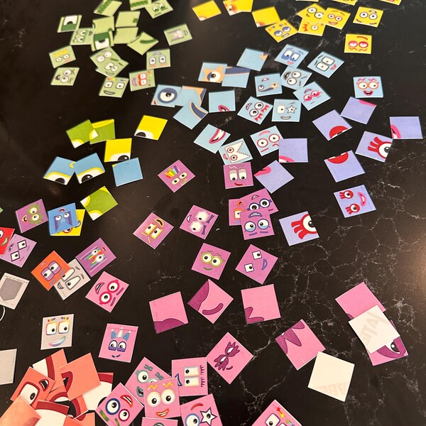 Numberblocks 0-20 Faces Sticker Set for 2cm Cubes (PDF & JPEG) - Etsy