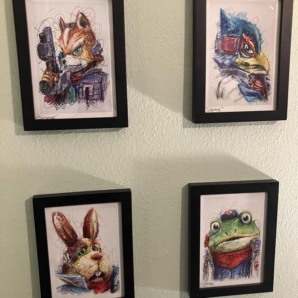 Freddy Fazbear Ballpoint Pen Print, Five Nights at Freddy's Art Poster ...