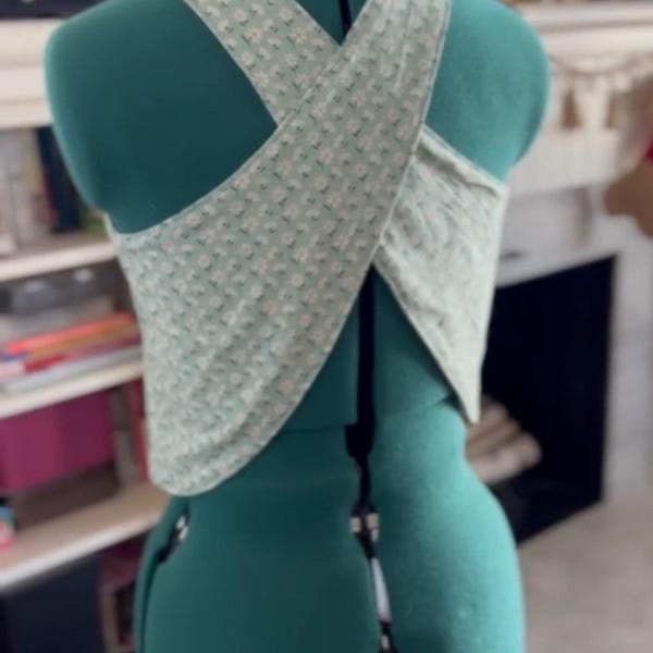 Crossback Top Sewing Pattern, Wrap Top, Criss Cross Blouse, XXS - XXL ...