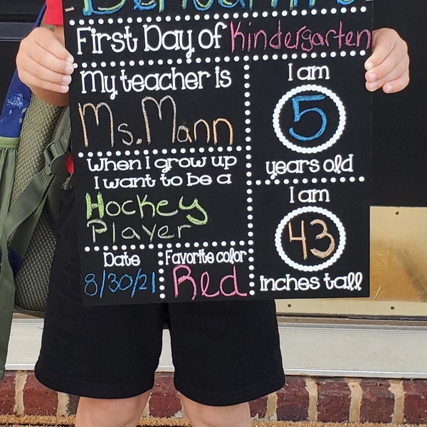 Chalkboard First and Last Day of School Sign - 1st & Last Day ...