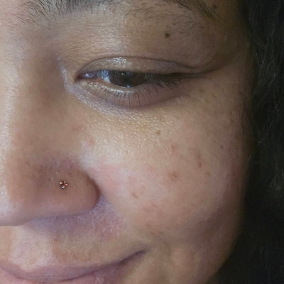 Small Purple Nose Stud, 925 Sterling Silver Purple Nose Ring, Cubic ...