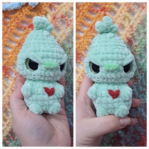 CROCHET PATTERN - Meanie Greenie | No Sew | Amigurumi | Crochet Plushie ...