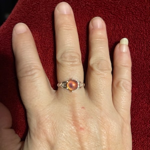 14K Gold Mood Ring Dainty Ring for Women Feeling Stone Ring - Etsy