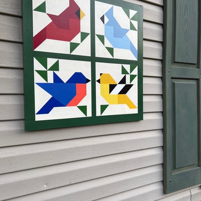 Barn Quilt, Spring Flowers Barn Quilt, Wall Decor Barn Quilts, Flowers ...