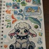 Goth Lamb Sticker - Holographic Lamb Sticker, Cute Pixel Art Punk Lamb ...