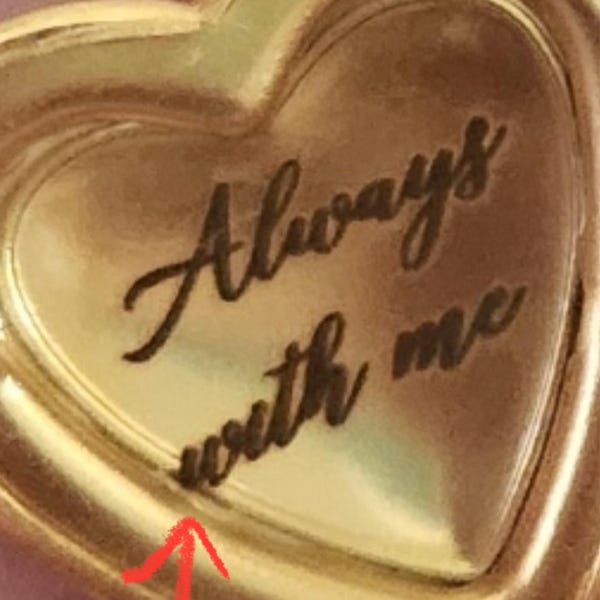 Heart Locket Necklace With Picture, Engraved Heart Necklace, Heart ...